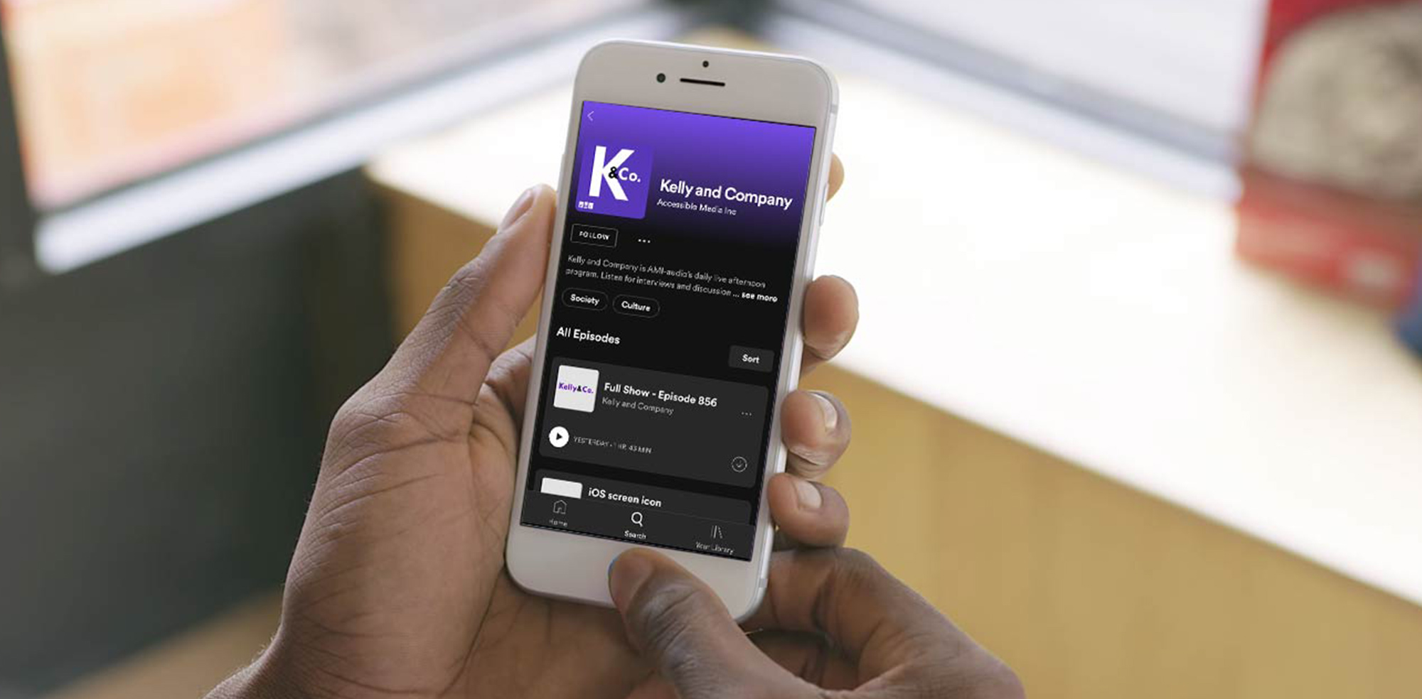How to access AMI-audio Podcasts using Spotify | Accessible Media Inc.